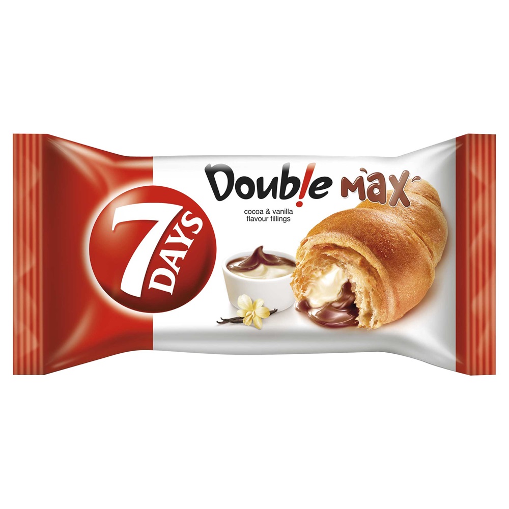 7 DAYS CROISSANT DOUBLE 80G KAKAÓ-VANÍLIA - Dél-100 nagyker áruház