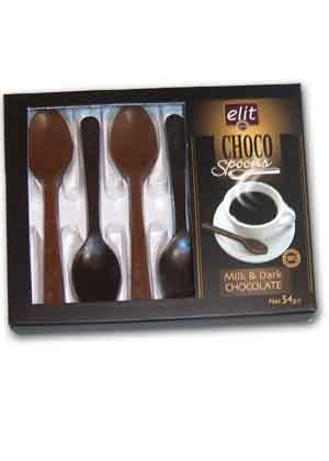 ELIT CHOCO SPOONS 54G TEJ ÉS ÉTCSOKOLÁDÉ KANÁL - Dél-100 nagyker áruház