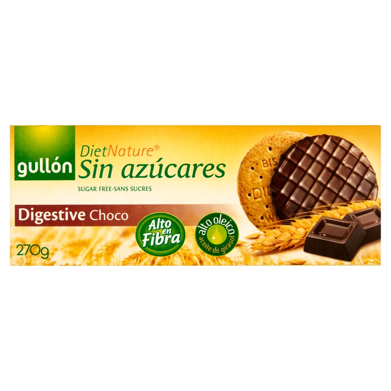 GULLÓN DIET NATURE DIABETIKUS KEKSZ 270G DIGESTIVE CHOCO - Dél-100 ...