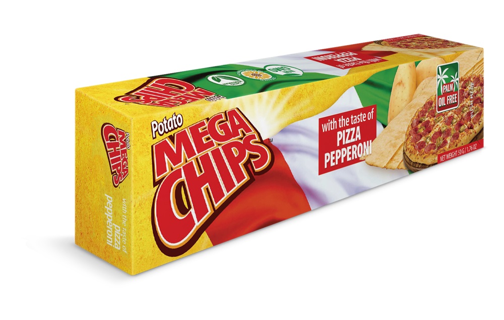MEGA CHIPS BURGONYA CHIPS 50G PIZZA ÉS PEPPERONI ÍZŰ - Dél-100 nagyker ...