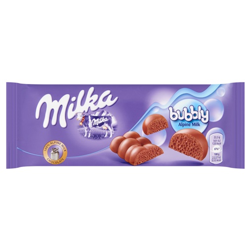 MILKA TÁBLÁS CSOKI 90G BUBBLY ALPINE MILK - Dél-100 nagyker áruház