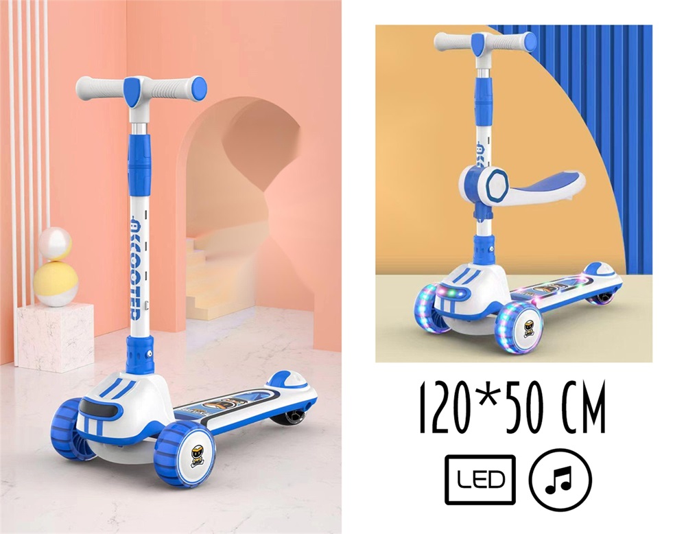 ROLLER GYEREK ZENÉL KÉK / FEHÉR 731027 - Dél-100 nagyker áruház