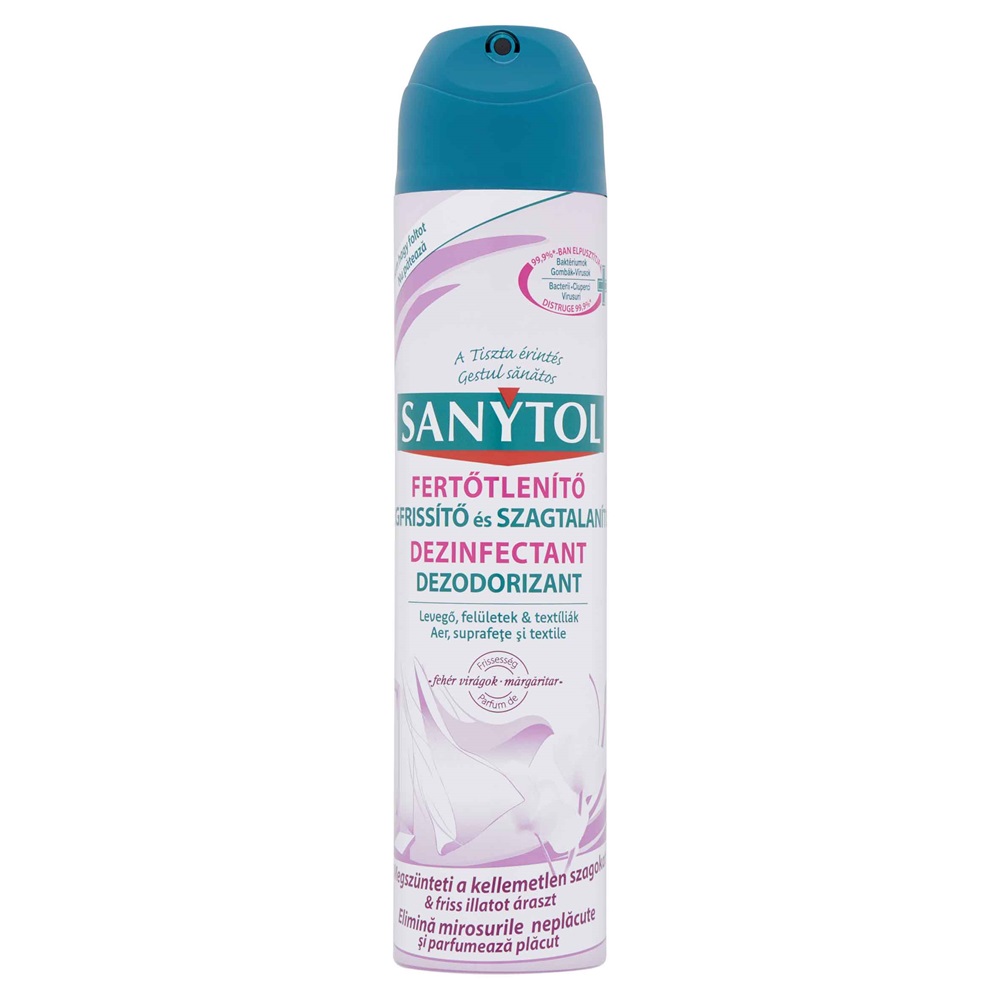 SANYTOL FERTŐTLENÍTŐ LÉGFRISSÍTŐ 300ML FEHÉR VIRÁGOK - Dél-100 nagyker ...