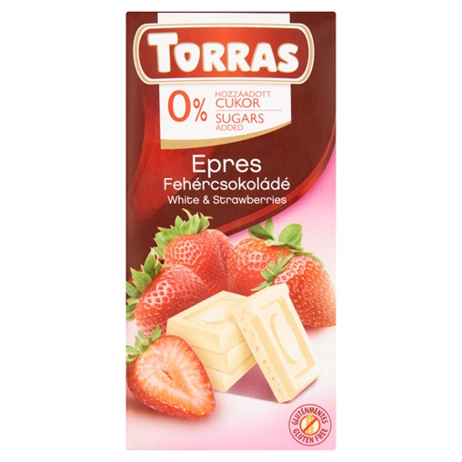 TORRAS DIABETIKUS TÁBLÁS FEHÉRCSOKI 75G EPRES - Dél-100 nagyker áruház